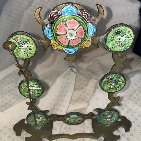 Accents | Asian Enamelled Mallet Bell Antiques Brass China Vintage ...